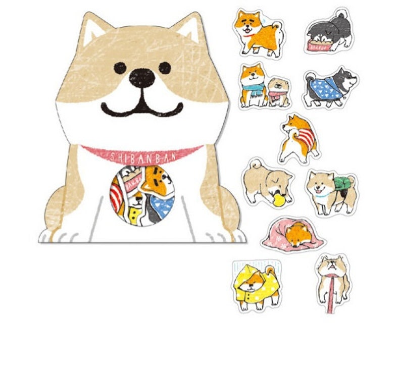 Shiba Inu Stickers - 30pcs per Pack - Etsy
