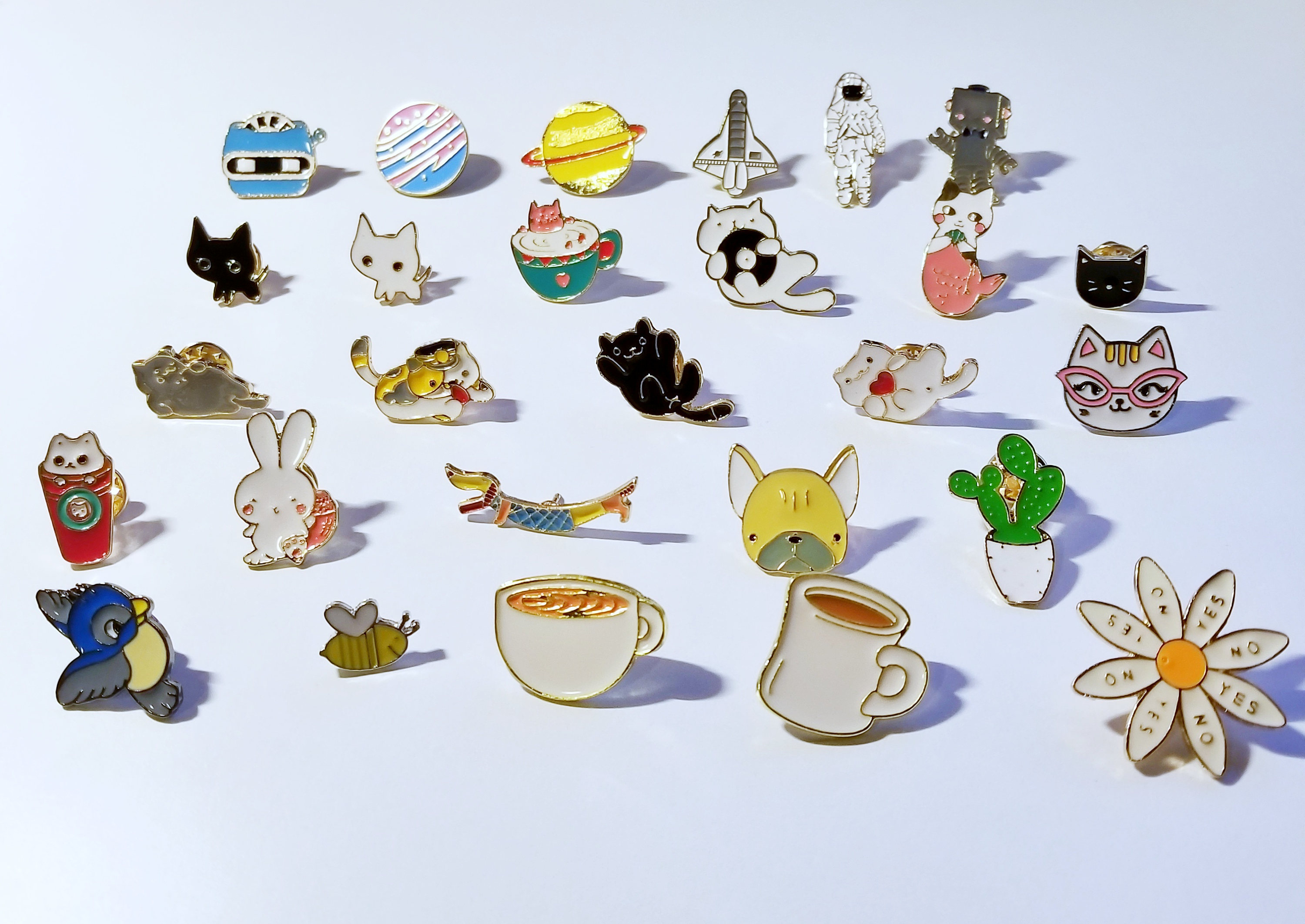 Kawaii Enamel Pins for Bags, Planners, Scrapbooking, Journals - Etsy