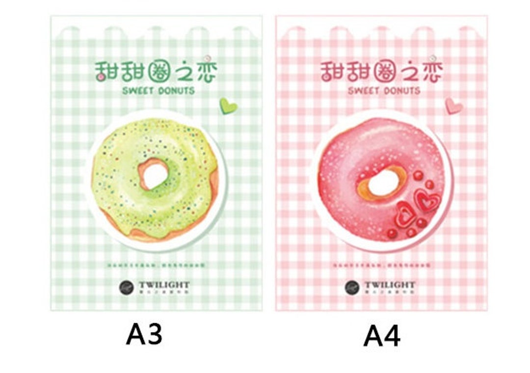 Kawaii Sweet Donut Memo Notepad, Bookmark, Sticky Notes, Planner, Kids ...