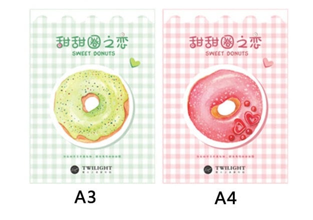 Kawaii Sweet Donut Memo Notepad, Bookmark, Sticky Notes, Planner, Kids ...