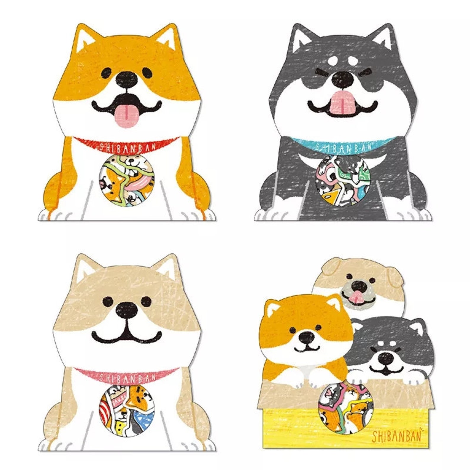 Shiba Inu Stickers - 30pcs per Pack - Etsy