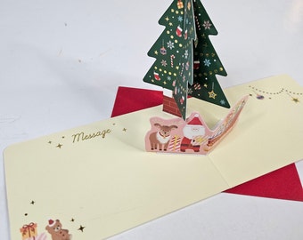 Pop up Christmas Tree Card Merry Christmas - Etsy