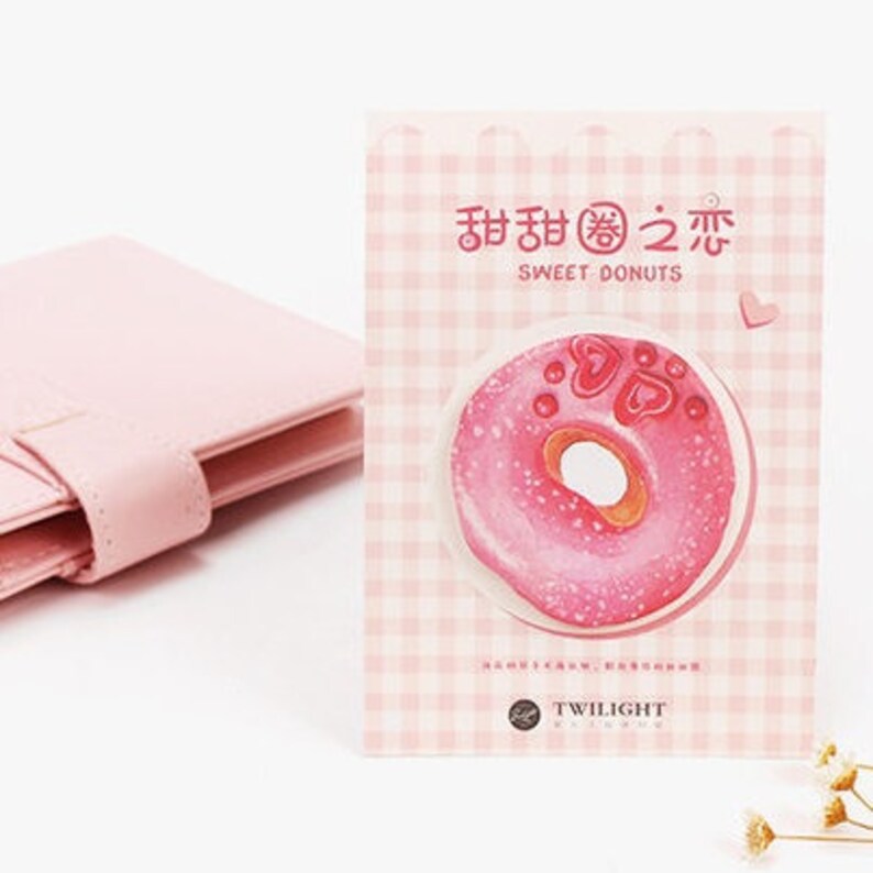 Kawaii Sweet Donut Memo Notepad, Bookmark, Sticky Notes, Planner, Kids ...