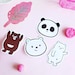 Kawaii Panda Bears Memo Pad and Sticky Notes, Writing, Signing Pen,kids ...