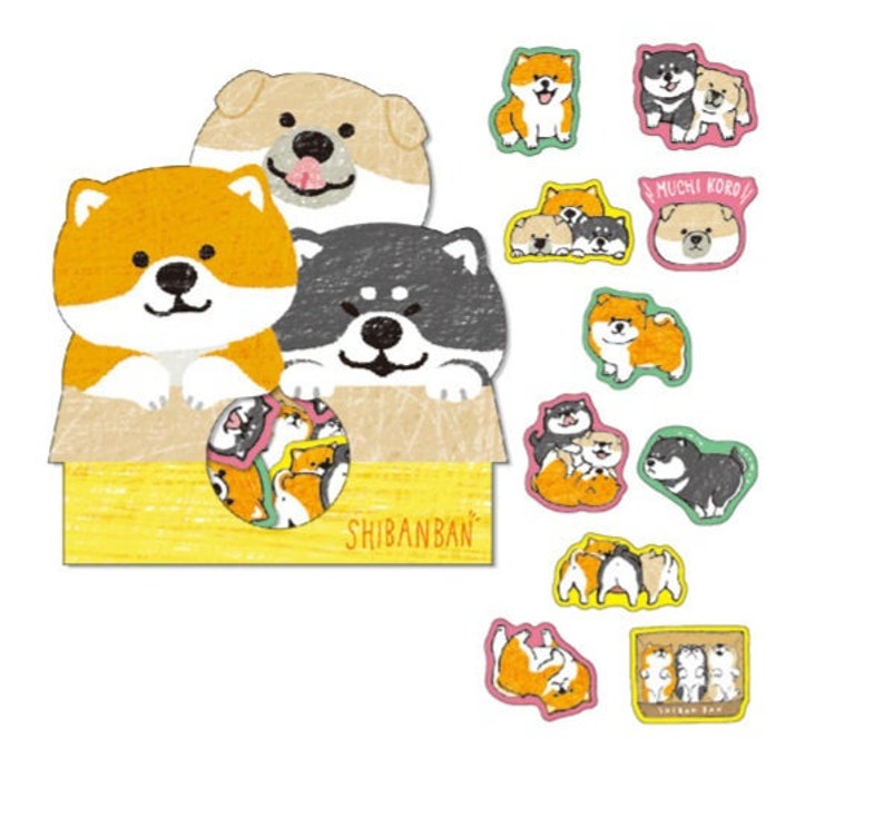 Shiba Inu Stickers - 30pcs per Pack - Etsy