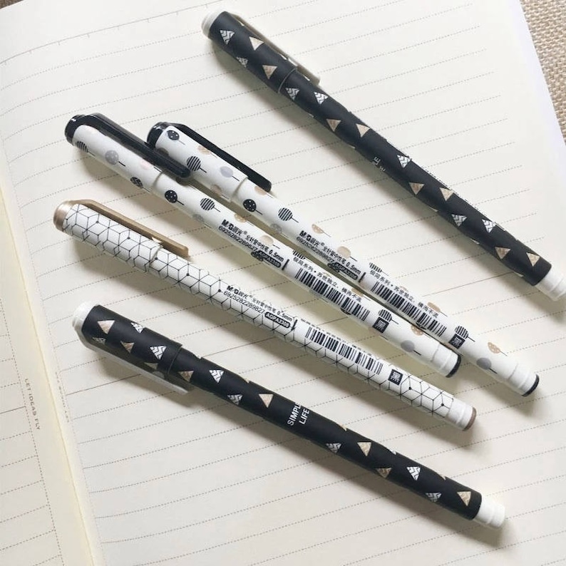 Elegant Fresh Simple Golden Pastel Gel Pen Black .5mm, Writing Signing ...