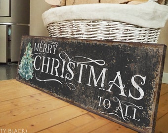 Rustic Christmas Sign | Etsy