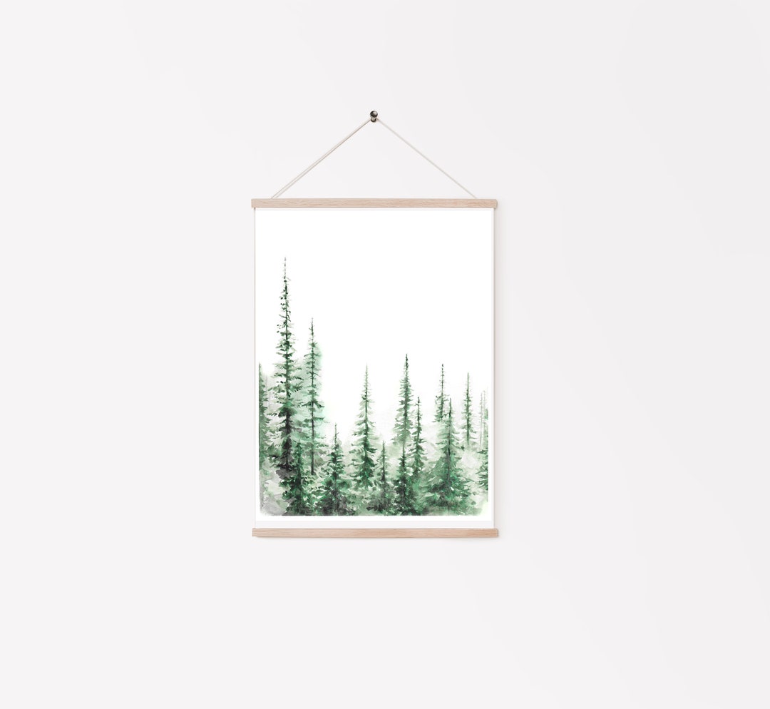 Pine Tree Painting Print Pine Tree Print Pine Tree Art - Etsy