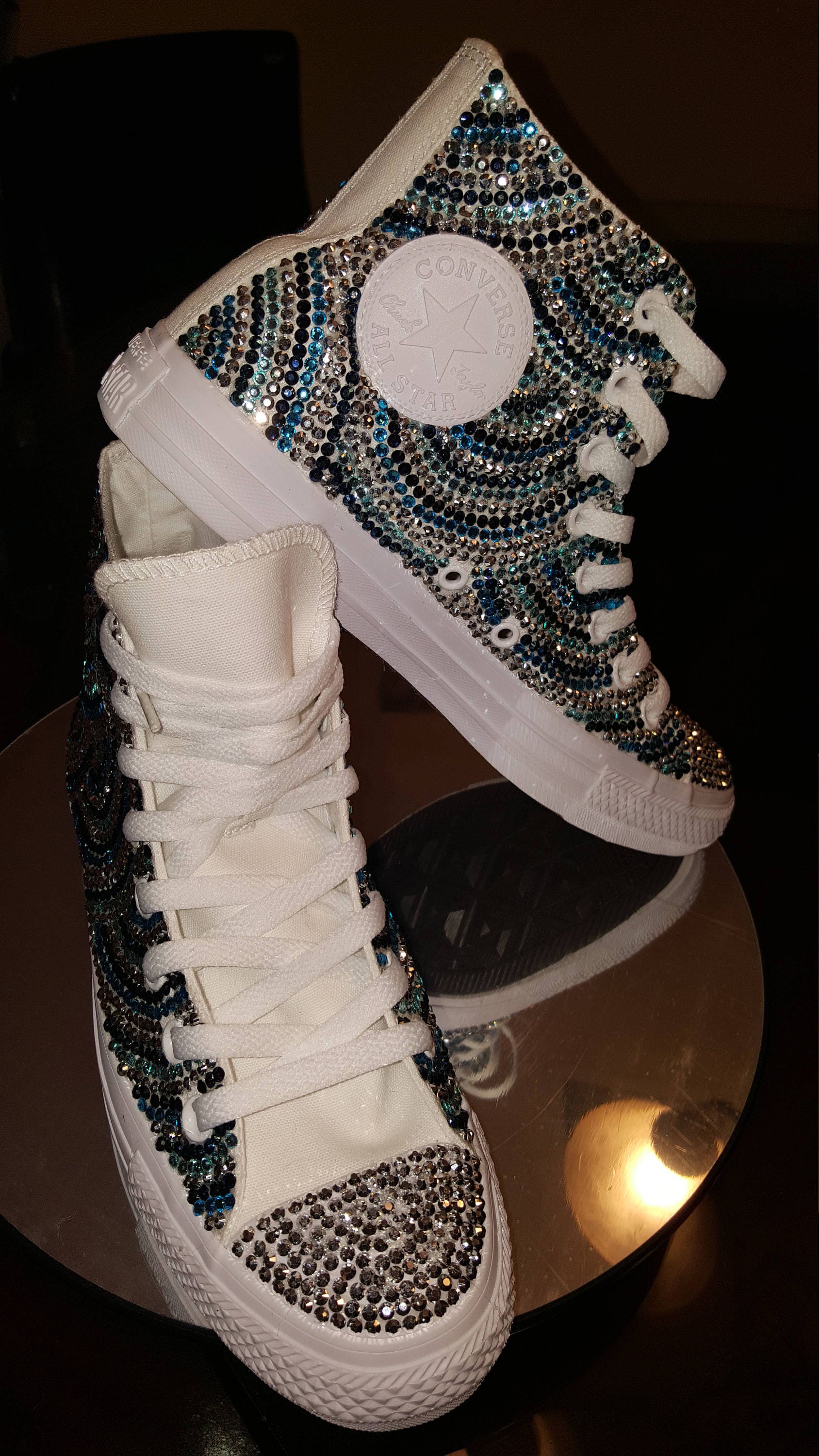 Converse Custom Women's Converse Rhinestone Converse - Etsy