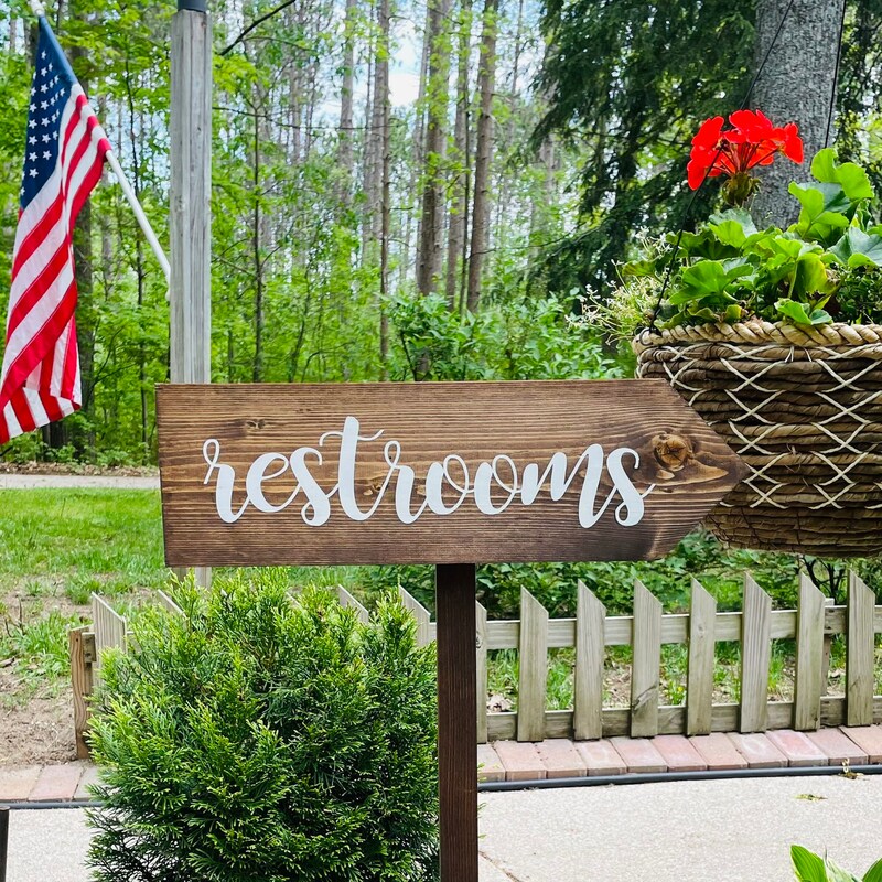 Restrooms Signs - Etsy