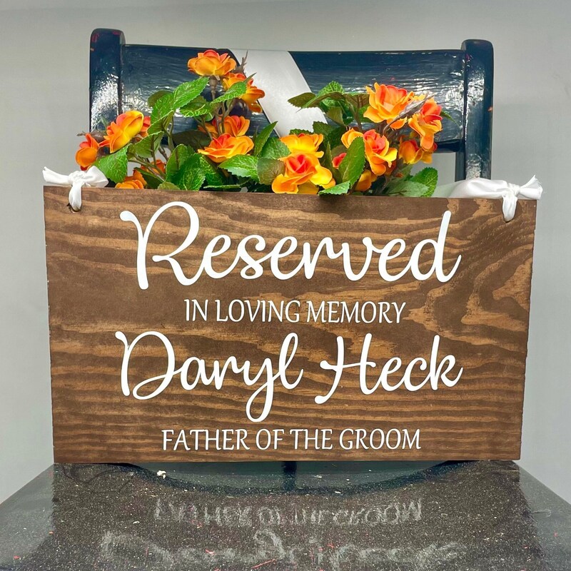 Memorial Chair Sign - Etsy