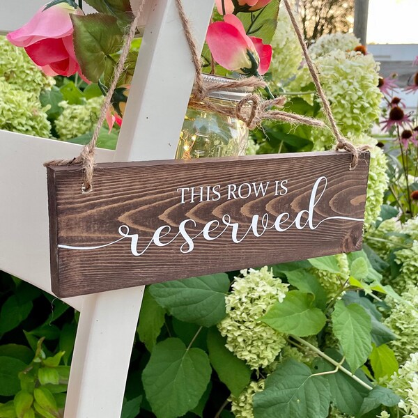 Reserved Row Sign - Etsy