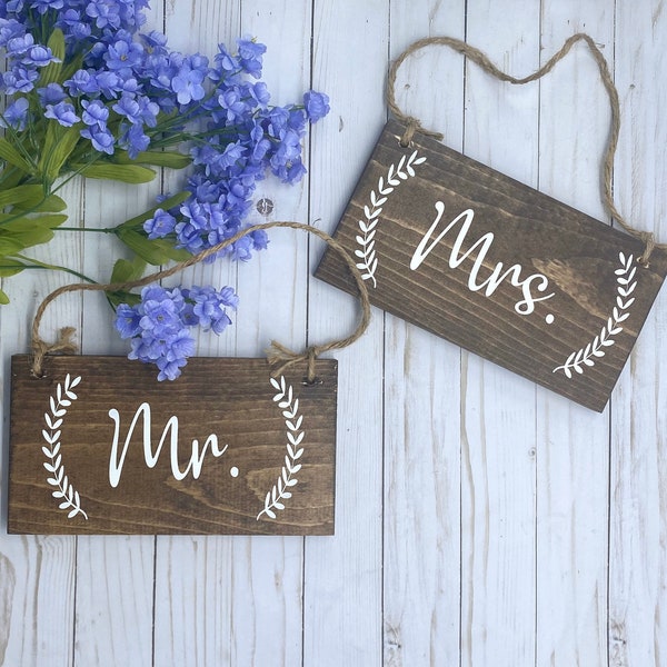 Mr Mrs Chair Signs - Etsy