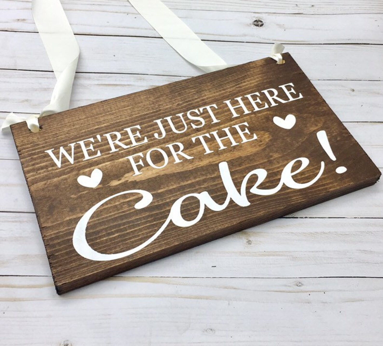 We're Just Here for the Cake Ring Bearer Sign Rustic - Etsy