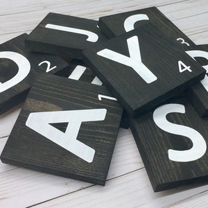 Scrabble Tiles 3.5 Black Scrabble Tile Wall Art Giant Scrabble Letters ...