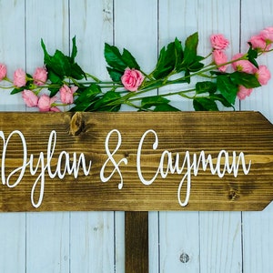 Wedding Arrow Sign Wood Wedding Signs Directional Sign - Etsy