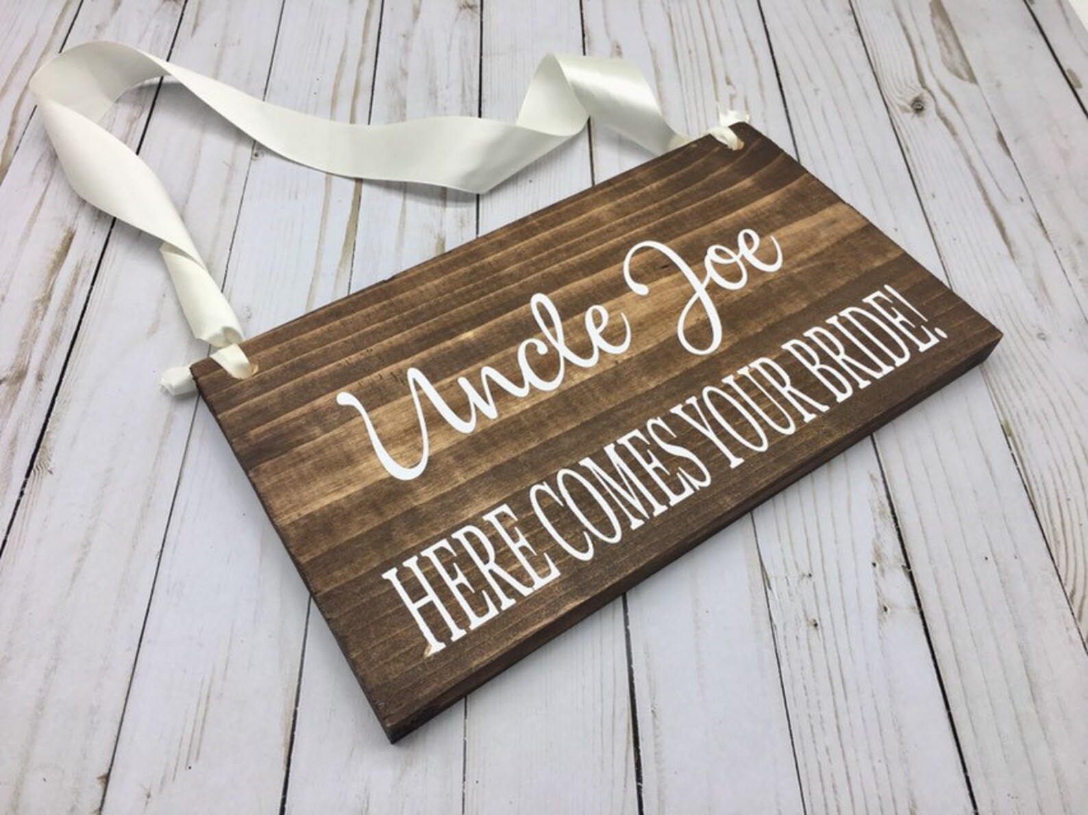Uncle Wedding Sign Custom Ring Bearer Sign Rustic Wedding - Etsy