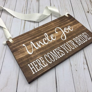 Uncle Wedding Sign Custom Ring Bearer Sign Rustic Wedding Decor Flower ...