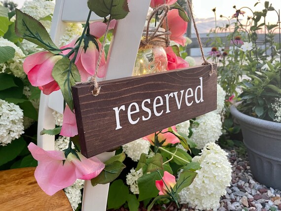 Reserved Row Sign Wood Wedding Signs Wedding Aisle Signs - Etsy