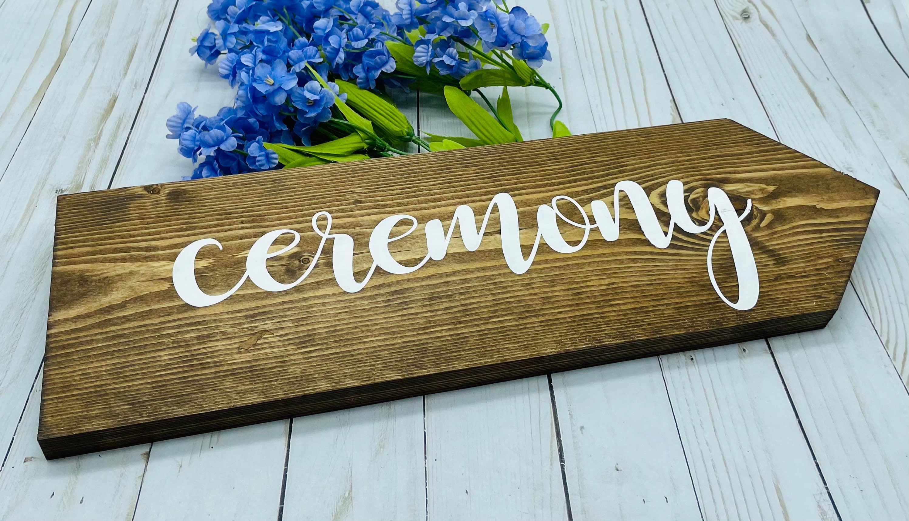 Wedding Arrow Sign Ceremony Wood Signs Wedding Directional - Etsy