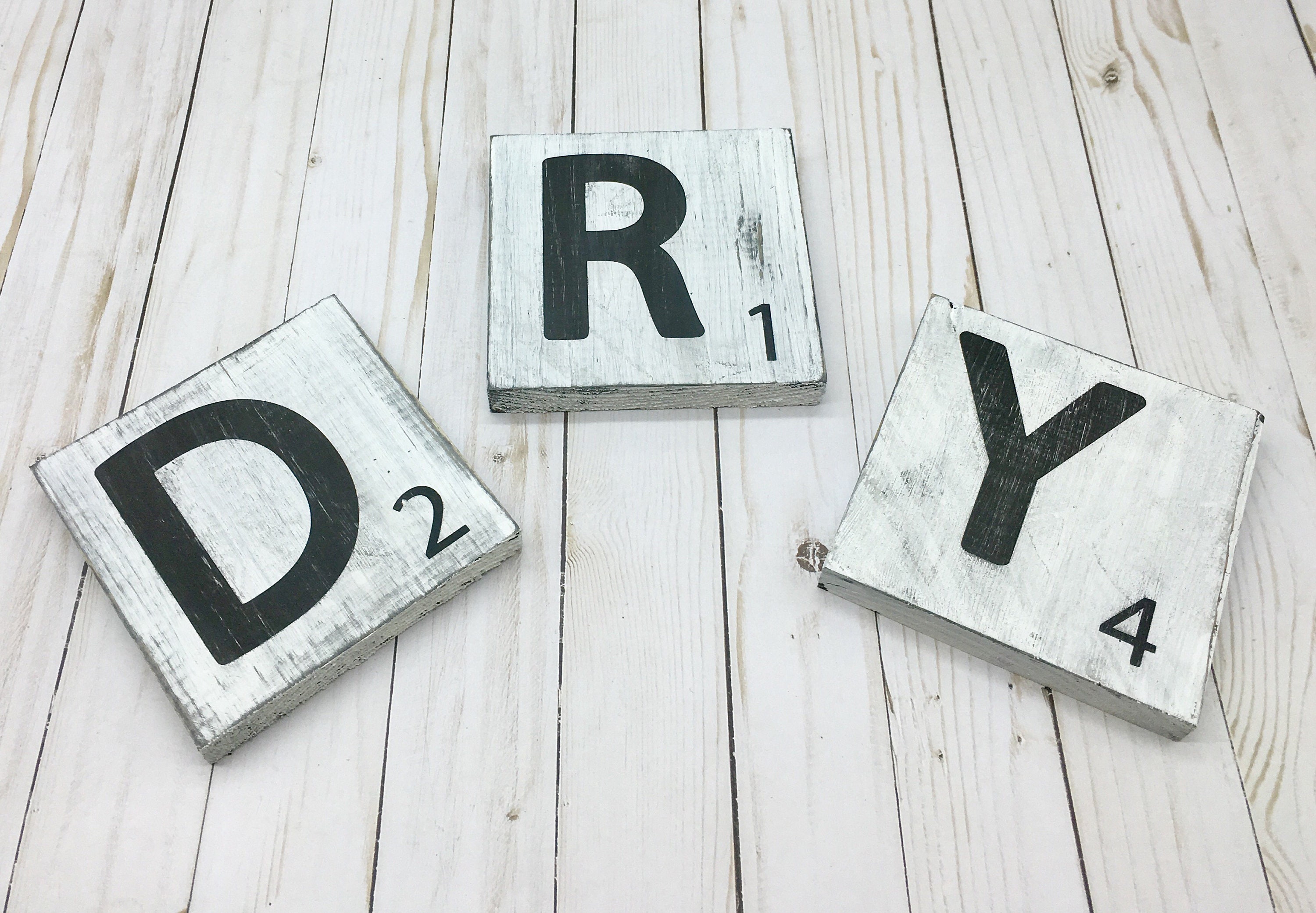 Scrabble Tiles 3.5 White Scrabble Tile Wall Art Giant | Etsy