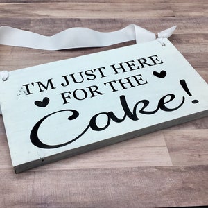 I'm Just Here for the Cake Ring Bearer Sign Rustic - Etsy