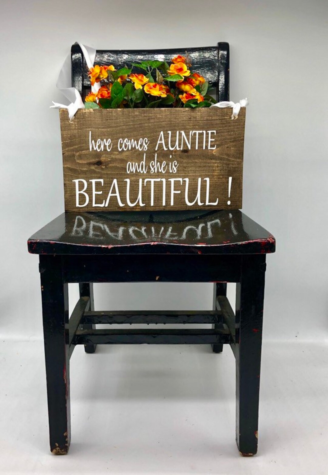 Auntie Wedding Sign Aunt Ring Bearer Sign Rustic Wedding - Etsy