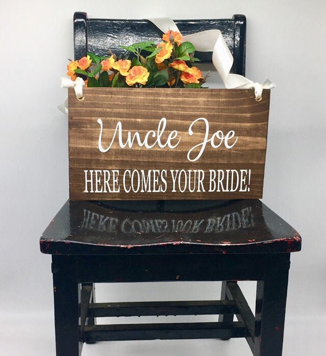 Uncle Wedding Sign Custom Ring Bearer Sign Rustic Wedding - Etsy