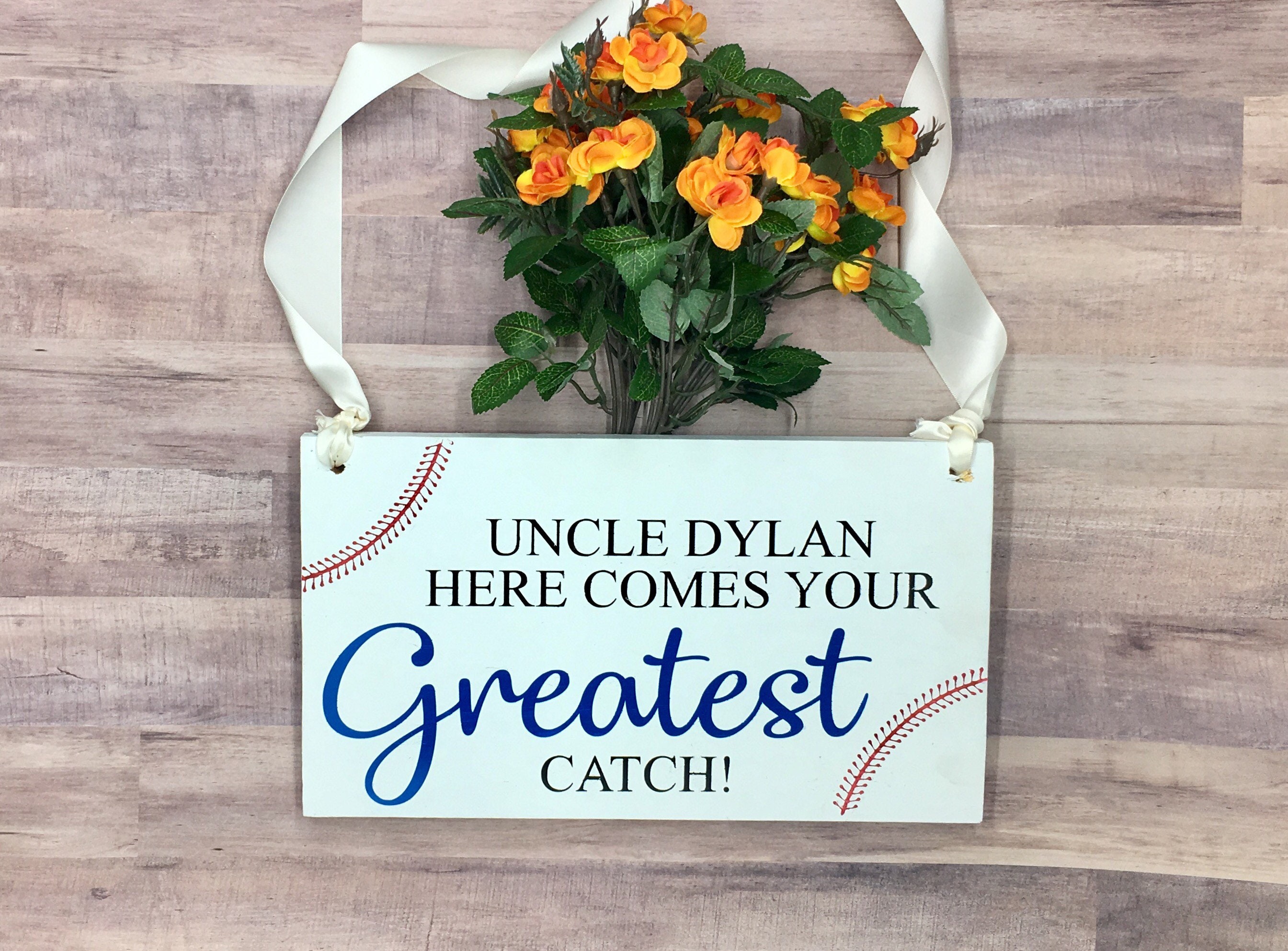 Ring Bearer Sign Uncle Sign Greatest Catch Rustic Wedding | Etsy
