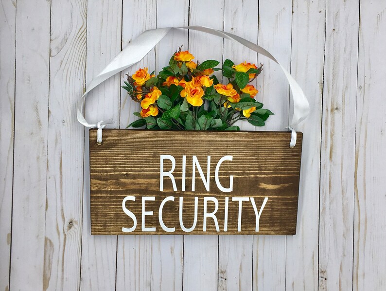 Ring Security Ring Bearer Sign Rustic Wedding Decor Flower - Etsy