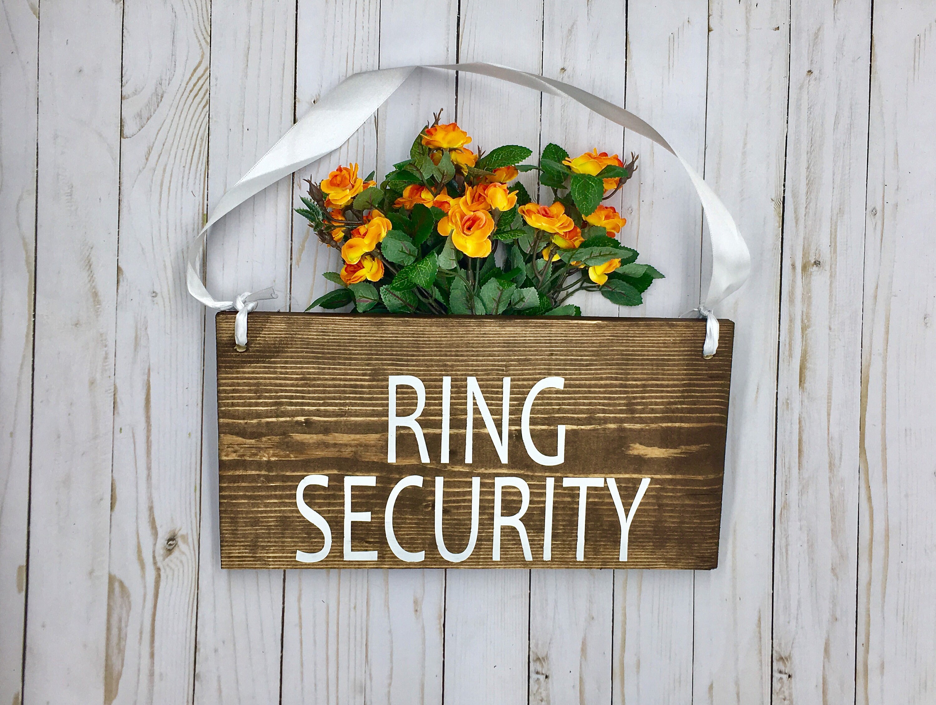 Ring Security Ring Bearer Sign Rustic Wedding Decor Flower | Etsy