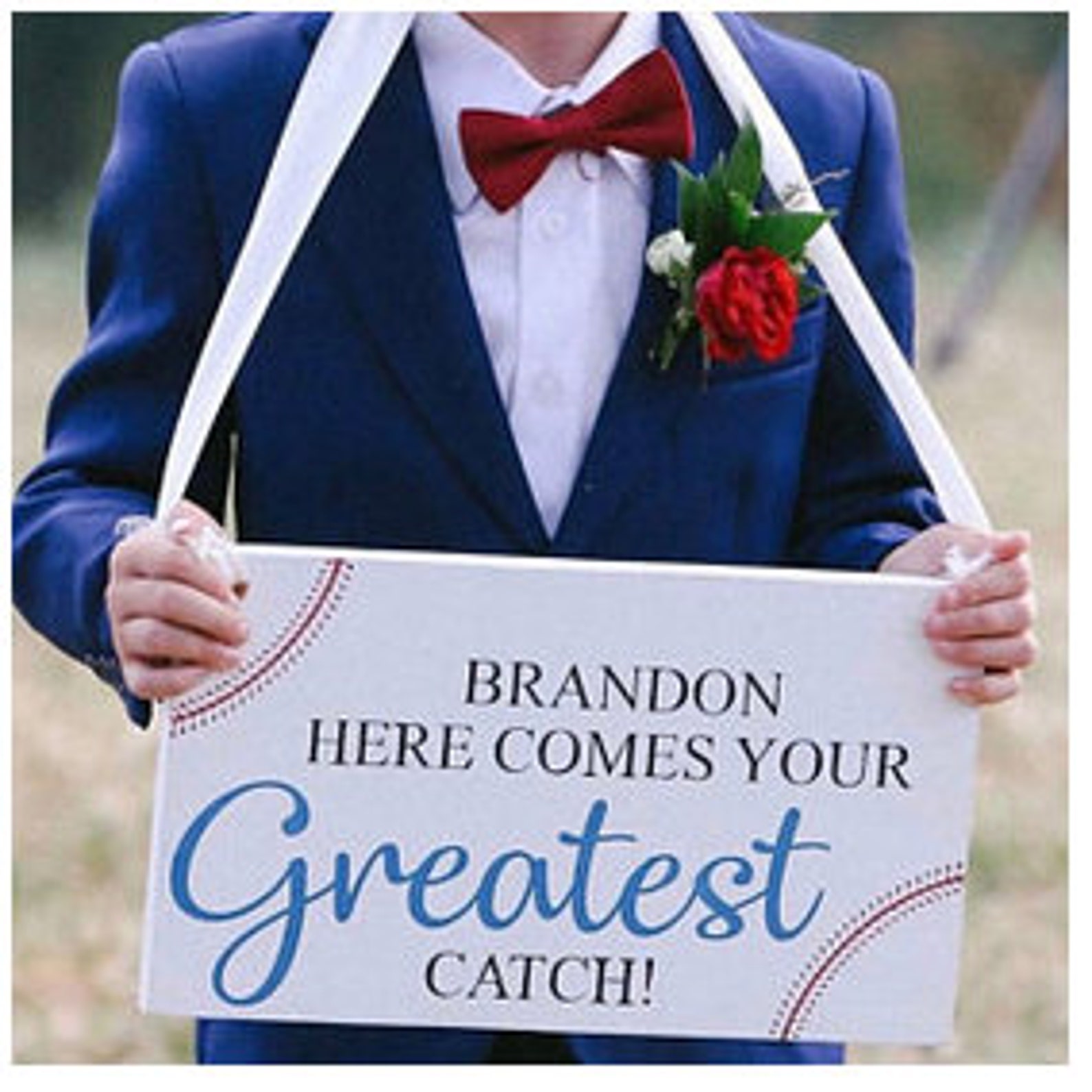 Ring Bearer Sign Uncle Sign Greatest Catch Rustic Wedding | Etsy
