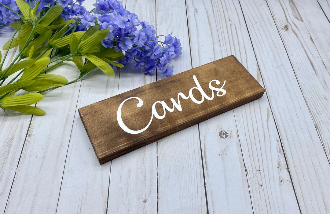 Wood Wedding Sign Cardswood Sign Wedding Decorations Rustic Wedding ...