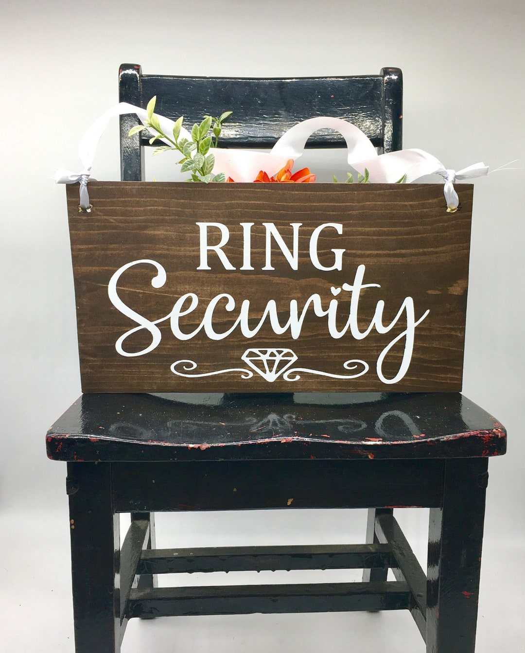 Ring Security Wedding Sign Ring Bearer Sign Rustic Wedding Decor Flower ...