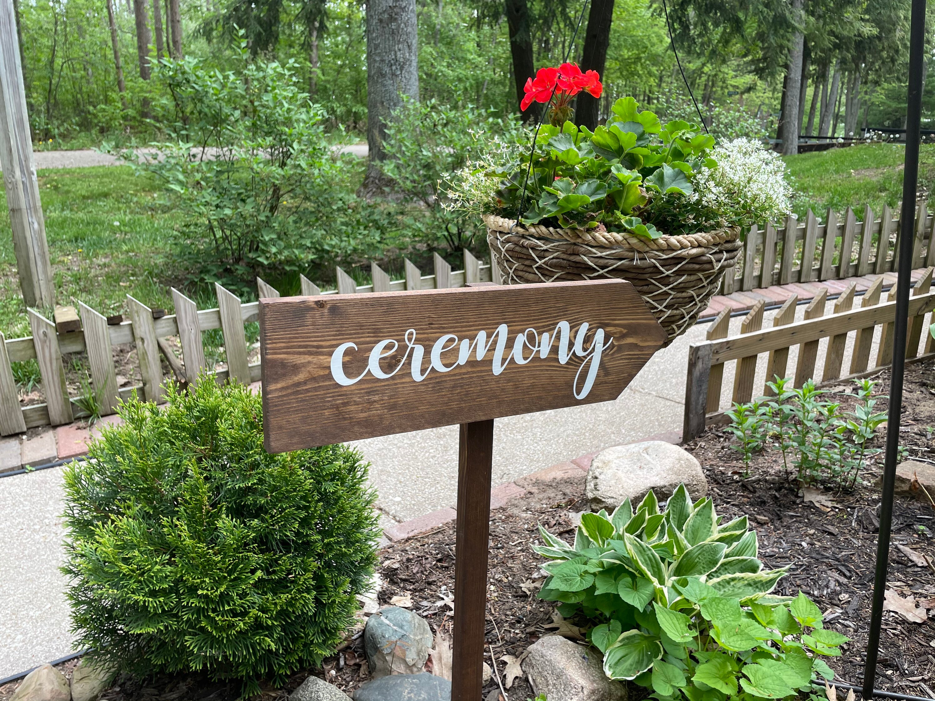 Wedding Arrow Sign Ceremony Wood Signs Wedding Directional - Etsy