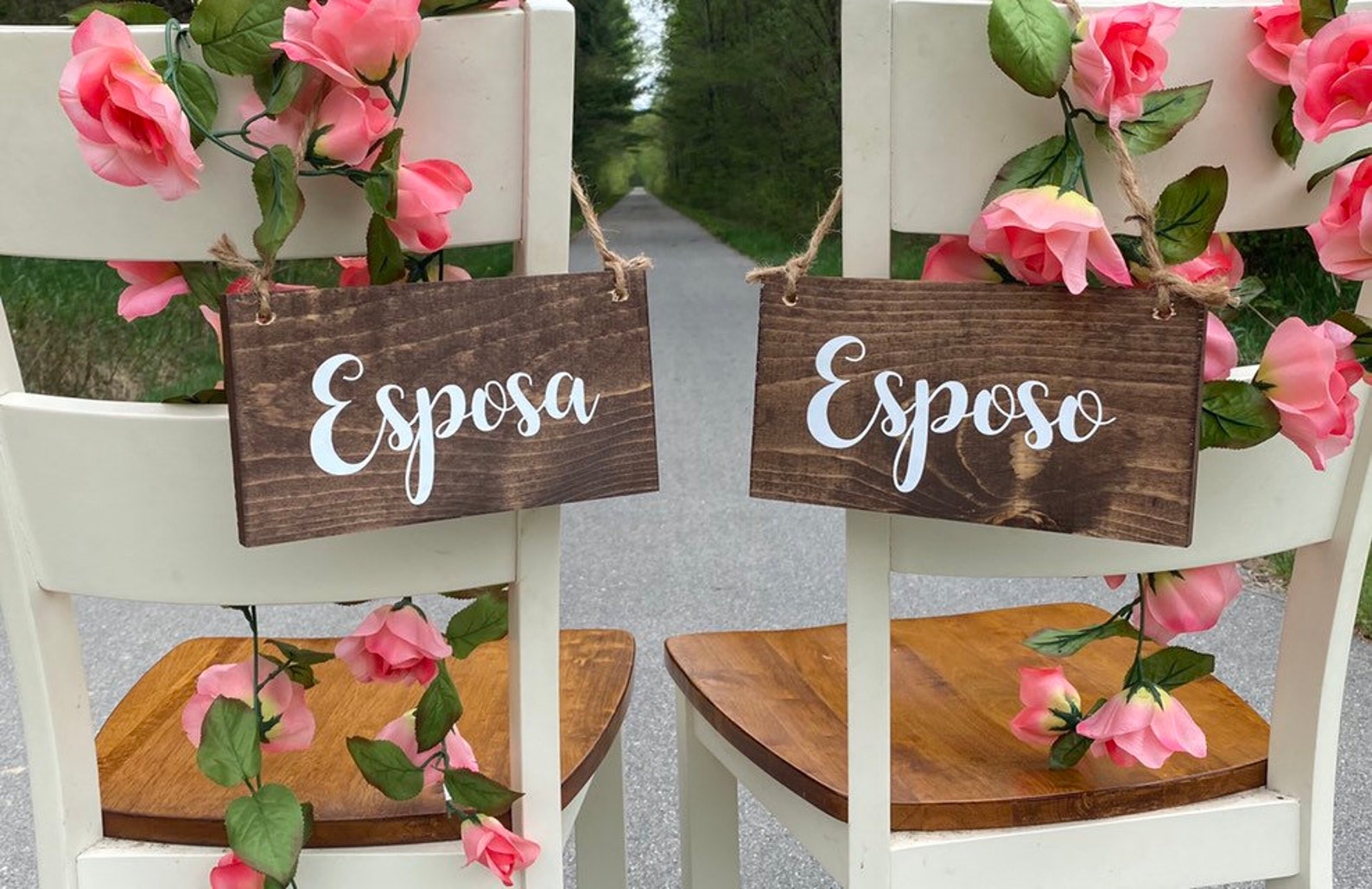 Rustic Wedding Chair Signs Spanish Wedding Signs Wedding | Etsy