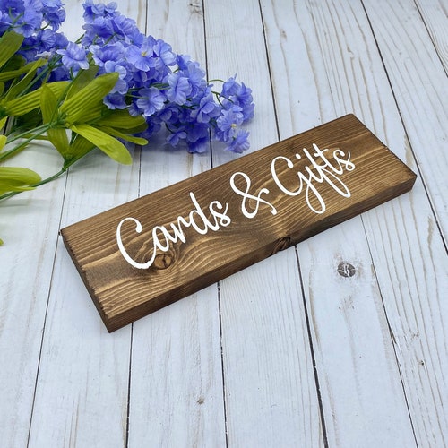 Wood Wedding Sign Cards and Gifts Wedding Decorations Rustic - Etsy