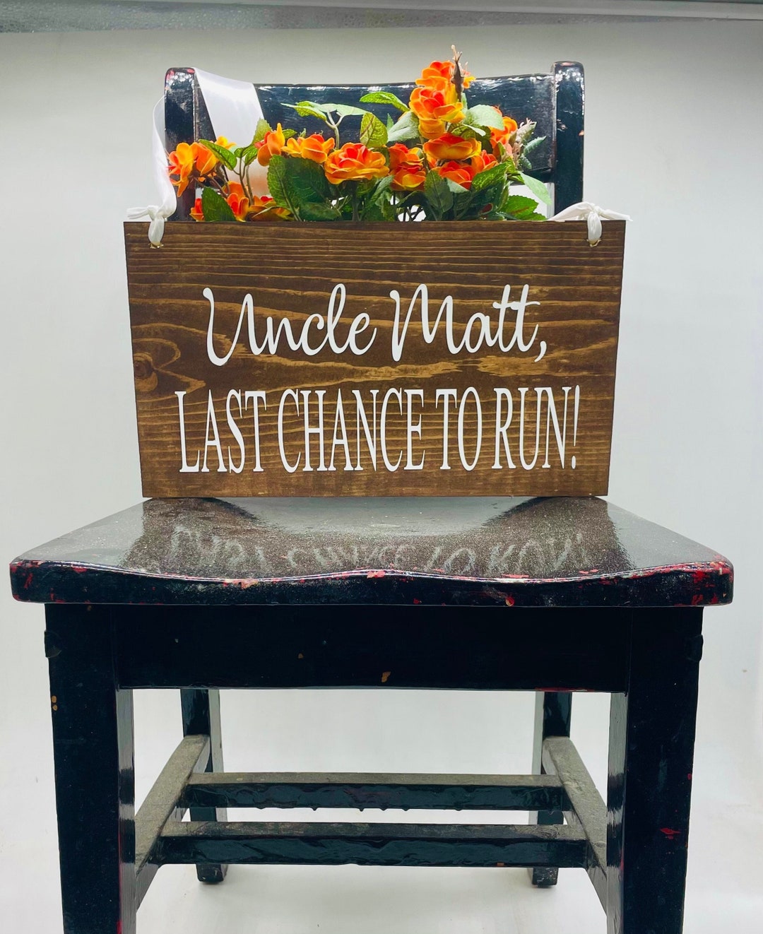 Funny Wedding Sign Ring Bearer Sign Uncle Sign Rustic - Etsy