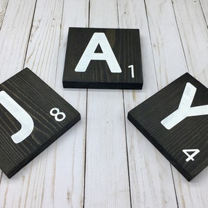 Scrabble Tiles 3.5 Black Scrabble Tile Wall Art Giant - Etsy