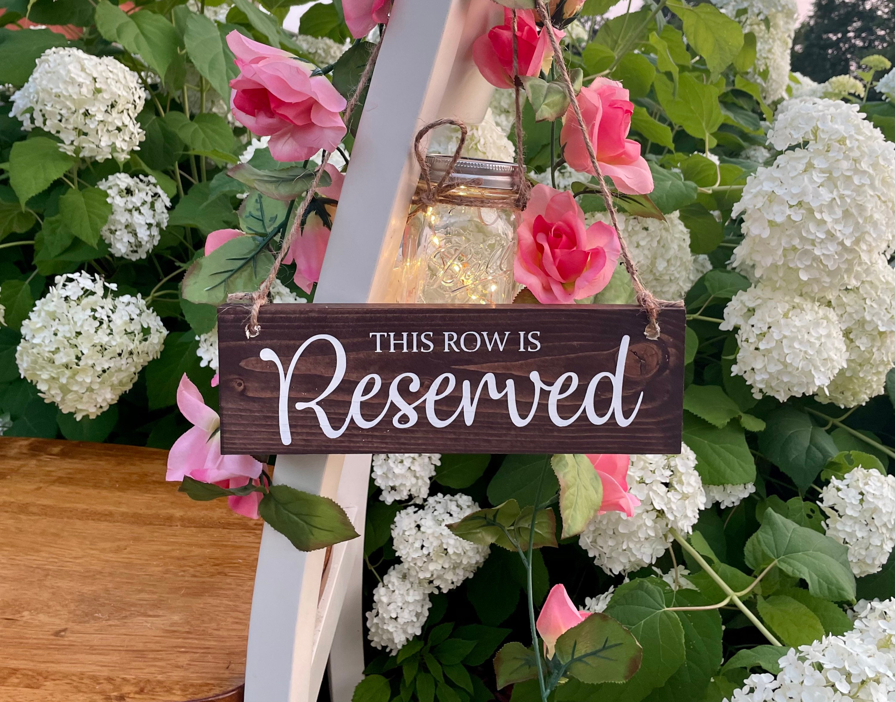 Reserved Sign Wood Wedding Signs Wedding Aisle Signs | Etsy