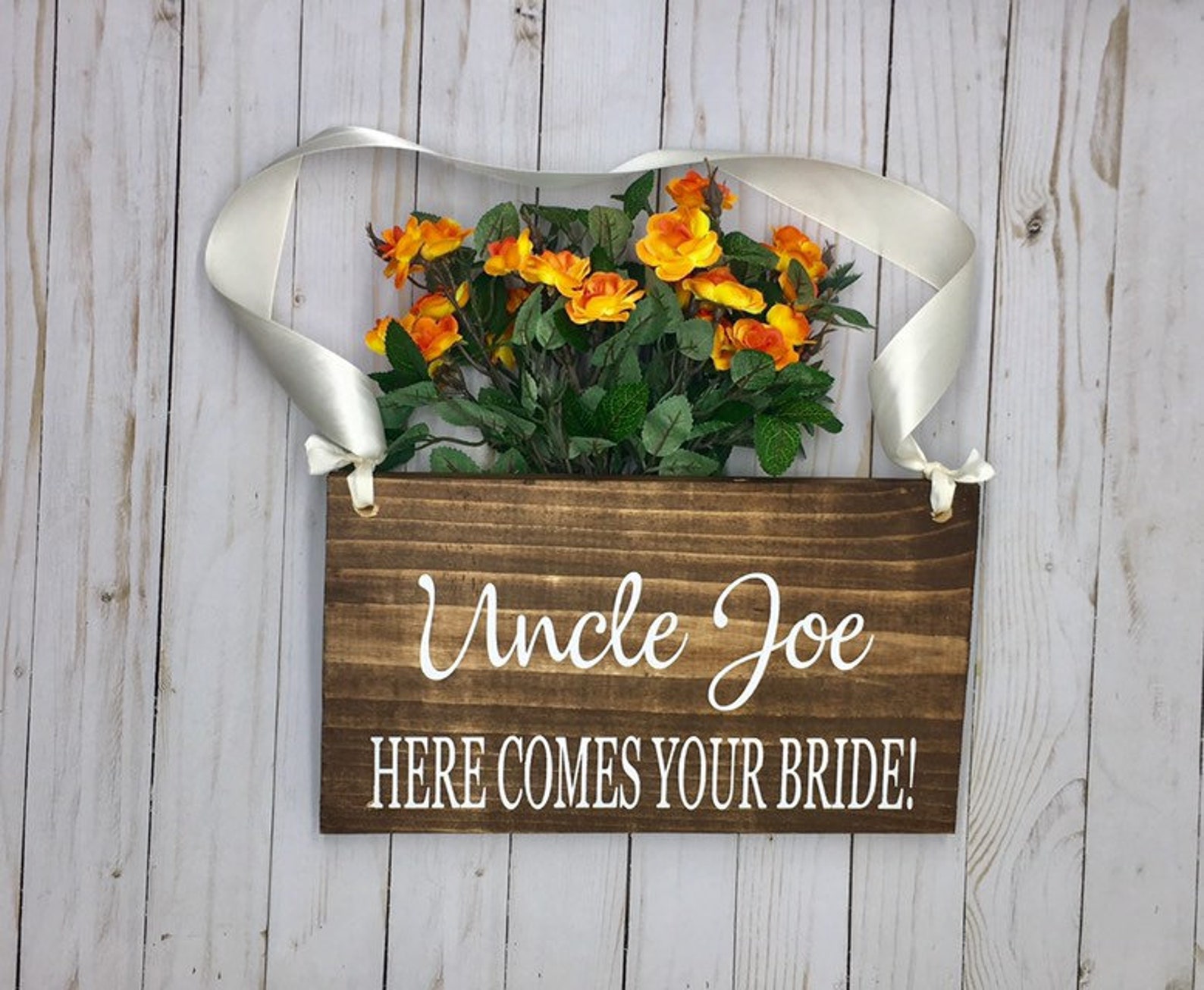 Uncle Wedding Sign Custom Ring Bearer Sign Rustic Wedding - Etsy