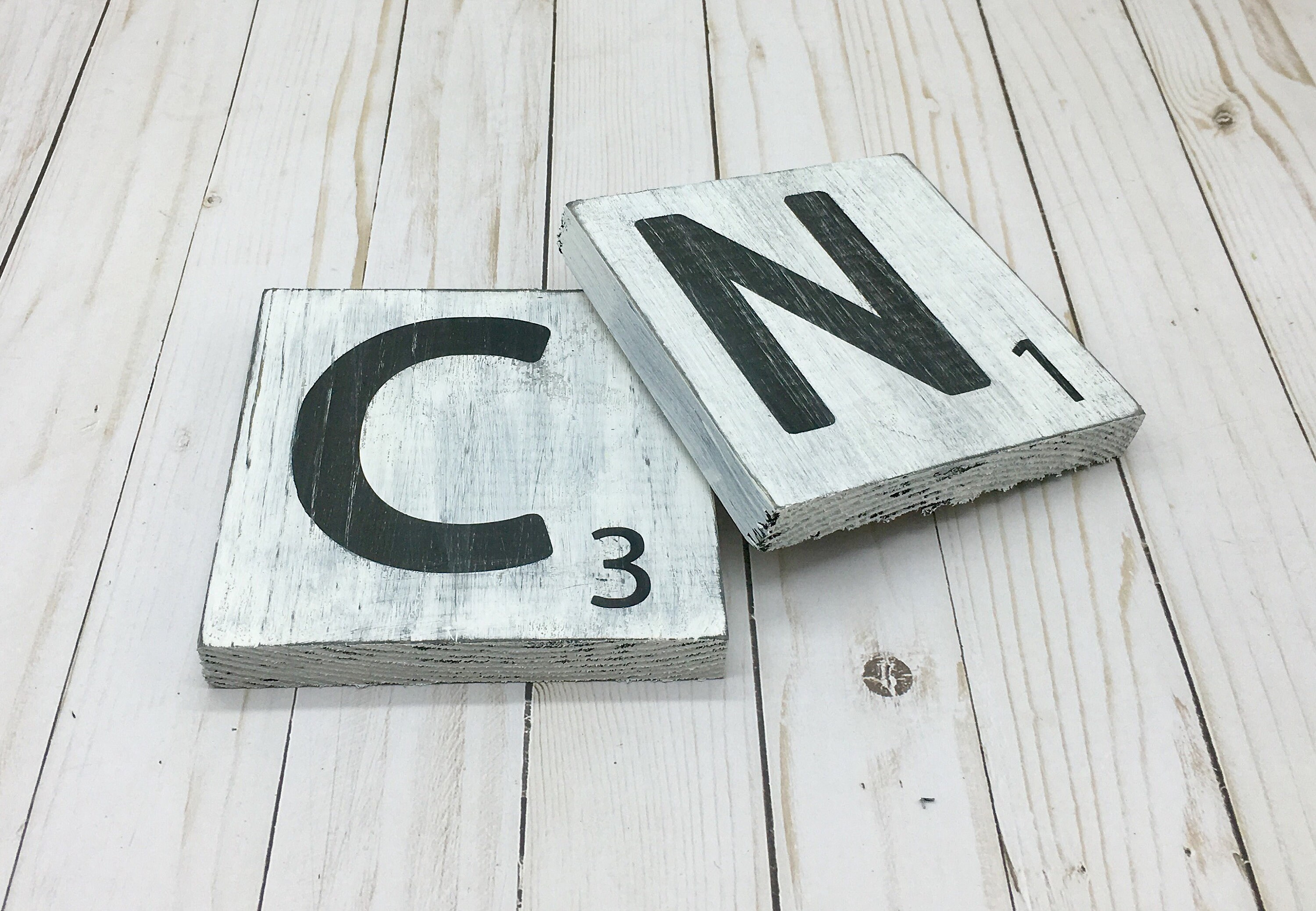 Scrabble Tiles 3.5 White Scrabble Tile Wall Art Giant | Etsy