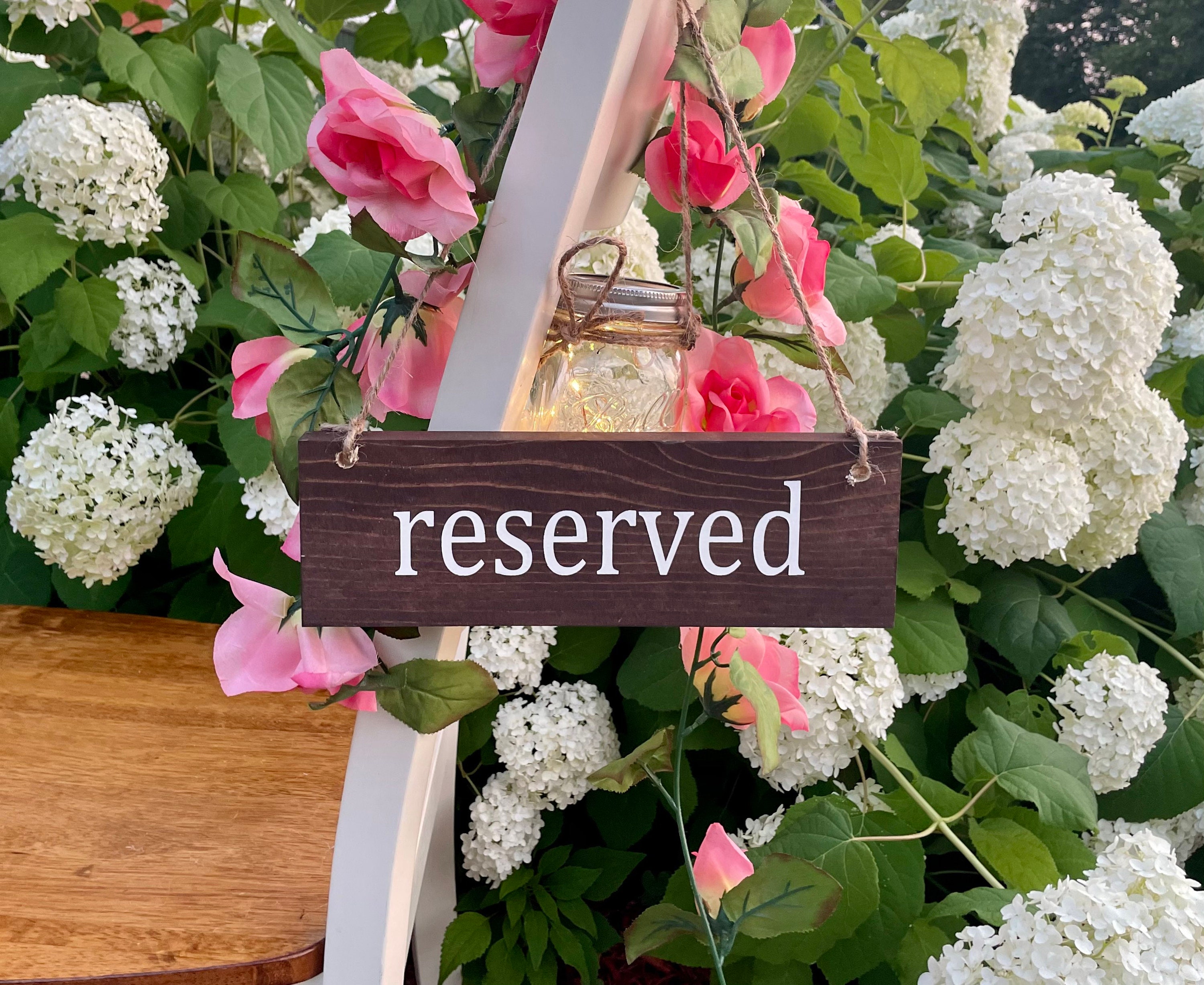 Reserved Row Sign Wood Wedding Signs Wedding Aisle Signs | Etsy