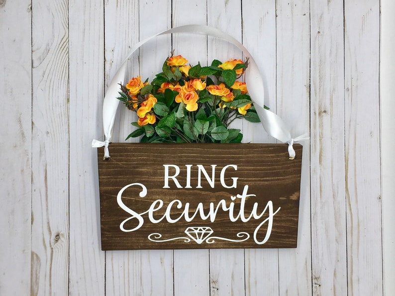 Ring Security Wedding Sign Ring Bearer Sign Rustic Wedding - Etsy