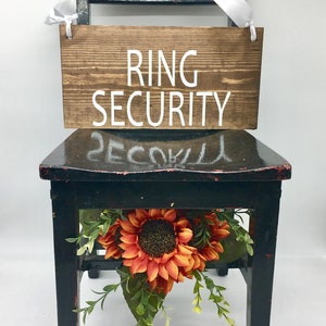 Ring Security Ring Bearer Sign Rustic Wedding Decor Flower Girl Sign ...