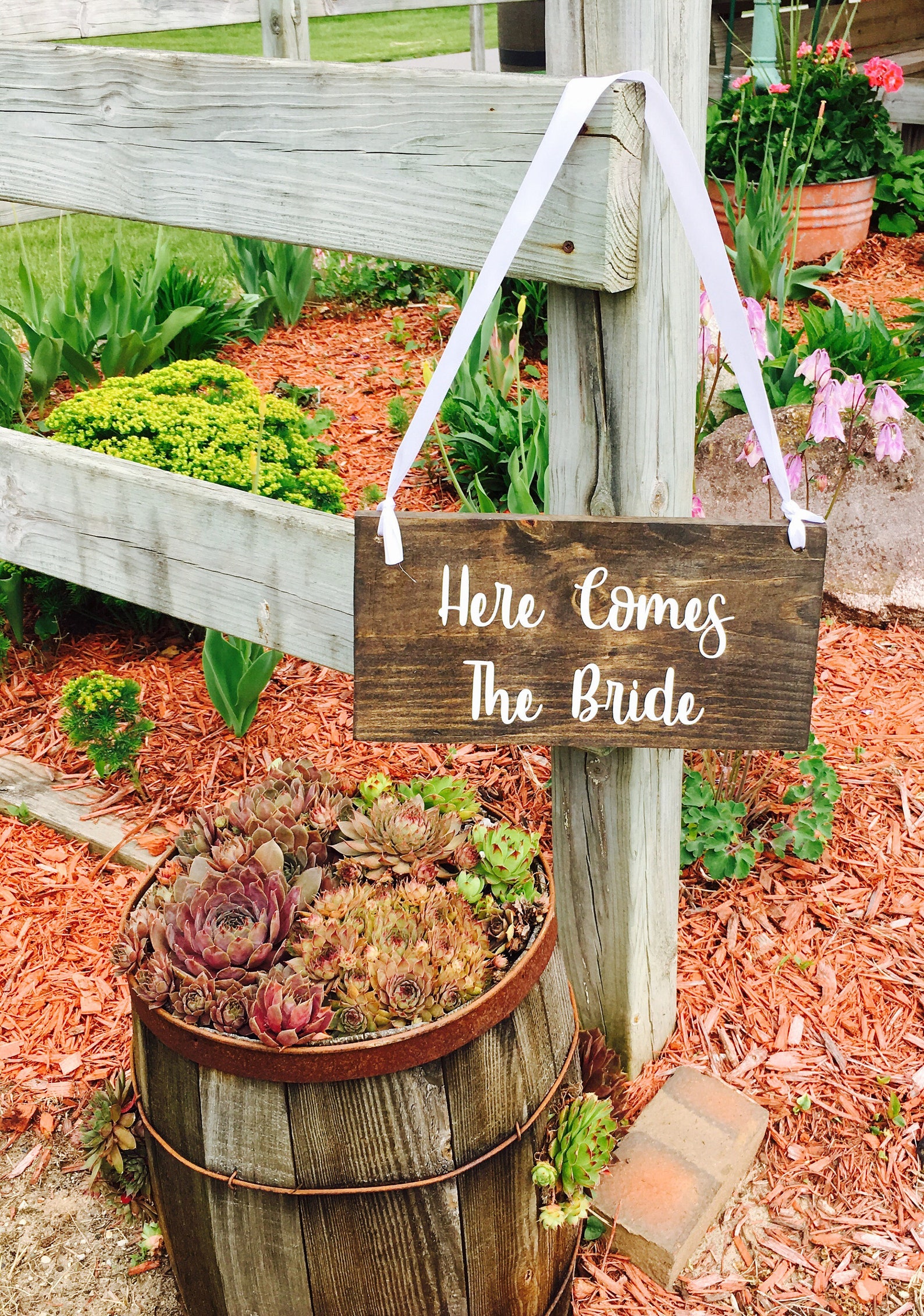 Here Comes the Bride Wedding Signs Ring Bearer Sign | Etsy