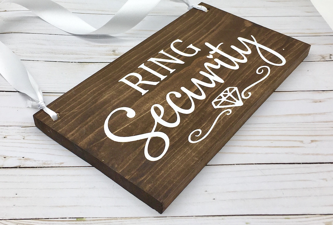 Ring Security Wedding Sign Ring Bearer Sign Rustic Wedding - Etsy