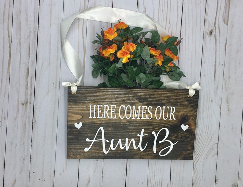 Aunt Wedding Sign Custom Ring Bearer Sign Rustic Wedding | Etsy