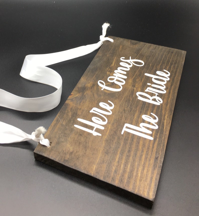 Here Comes the Bride Wedding Signs Ring Bearer Sign - Etsy