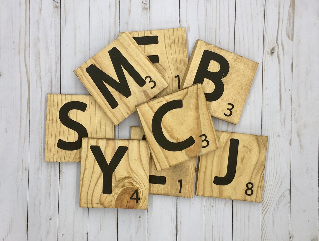 Scrabble Tiles 5.5 Oak Scrabble Tile Wall Art Giant Scrabble Letters ...